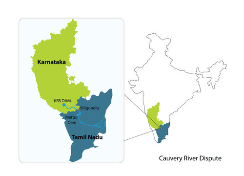 Kaveri River Map