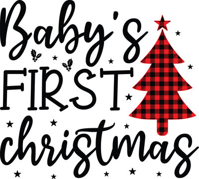 Babys First Christmas Clipart