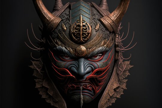 Japanese Samurai Mask Wallpaper