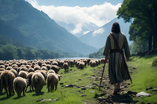 Shepherd Leading Sheep Images – Browse 970 Stock Photos, Vectors, and ...