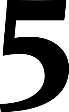 Number Five Clipart Black And White