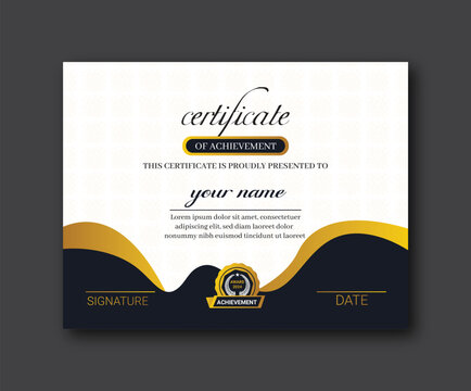 Certificate Design Template Sertifikat Images – Browse 642 Stock Photos ...