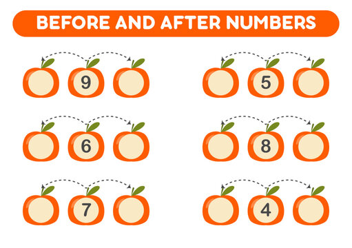 Before And After Numbers Clipart