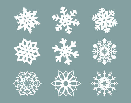 White Snowflake Vector Free Download