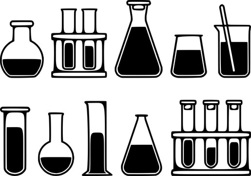 Laboratory Equipment Clipart Black And White