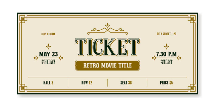Movie Tickets Template Microsoft Word
