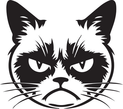 Grumpy Cat Outline