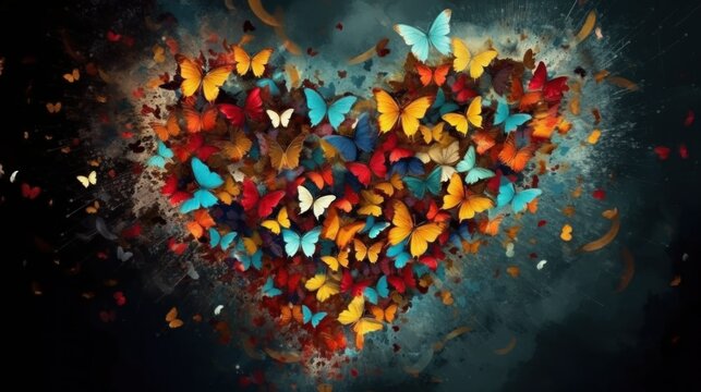 Butterfly Heart Background Images – Browse 72,193 Stock Photos, Vectors ...