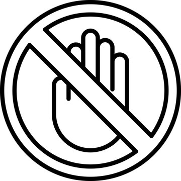 Do Not Enter Symbol Black Do Not Entry Symbol Sign Isolate On White