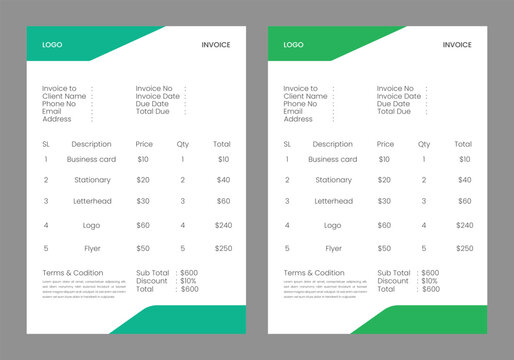 Invoice Template Minimalist Images – Browse 4,447 Stock Photos, Vectors ...