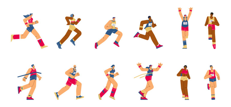 「Cartoon Runners」の写真素材 | 49,224件の無料イラスト画像 | Adobe Stock