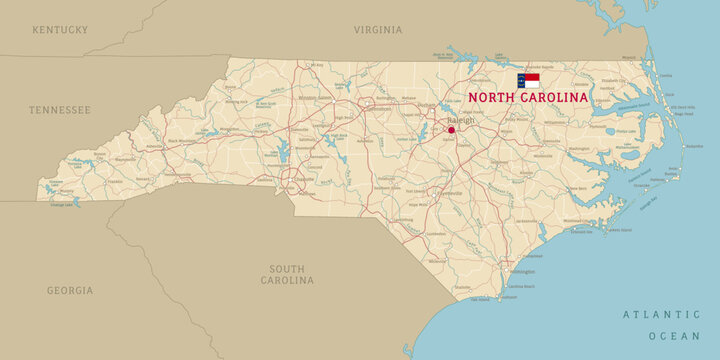 North Carolina Map Cities Images – Browse 4,207 Stock Photos, Vectors ...