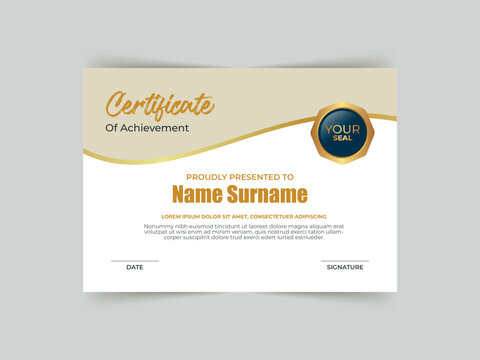 Certificate Design Template Sertifikat Images – Browse 564 Stock Photos ...