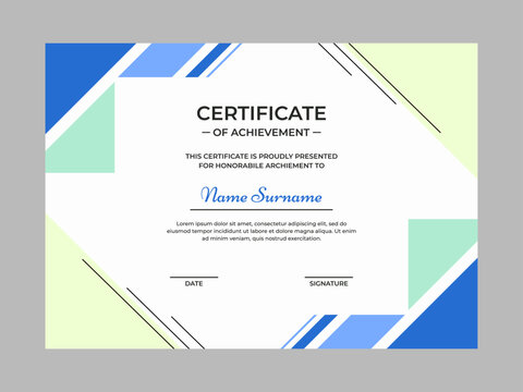 Certificate Design Template Sertifikat Images – Browse 519 Stock Photos ...