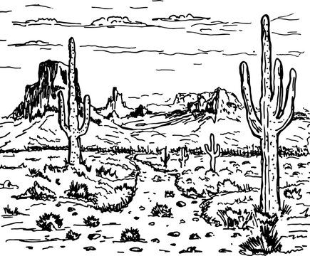 Desert Line Drawing Images – Browse 67,201 Stock Photos, Vectors, and ...