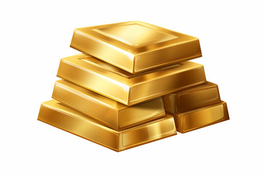 Pile Of Gold Bars Cartoon