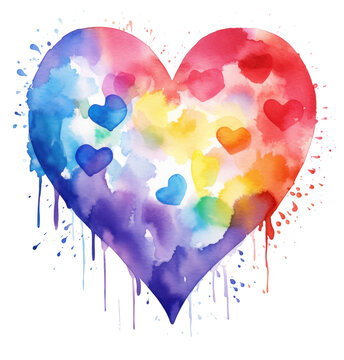 Rainbow Heart Watercolor Images – Browse 24,877 Stock Photos, Vectors ...