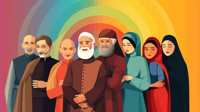 People Of Different Religions Together