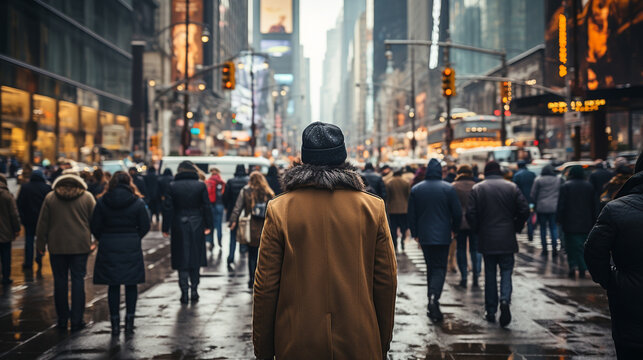 Man Alone In A Crowd Man Alone In A Crowd