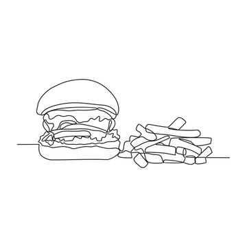 Burger Line Drawing Images – Browse 37,754 Stock Photos, Vectors, and ...