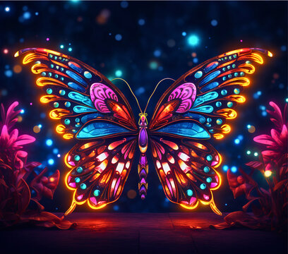"Neon Butterfly" Images – Browse 184 Stock Photos, Vectors, and Video ...