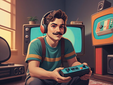 "Retro Gamer"-Bilder: Stock-Fotos & -Videos. | Adobe Stock