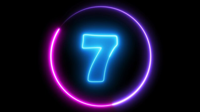 Number 7 Black Wallpaper