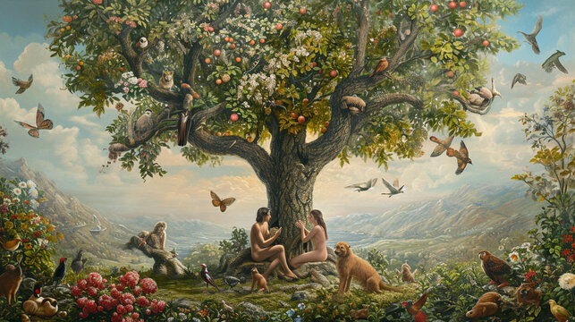 Adam And Eve In The Garden Of Eden Images – Browse 1,159 Stock Photos, Vectors, and Video ...
