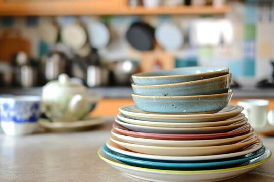 "Stack Of Dishes" Images – Browse 57 Stock Photos, Vectors, and Video ...