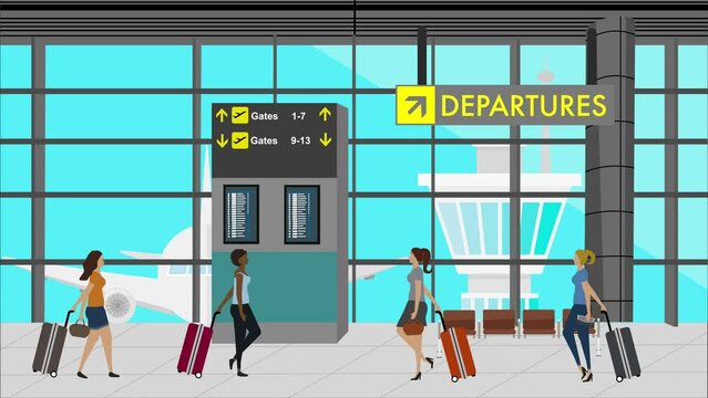 Cartoon Airport Terminal