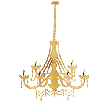 gold chandelier clipart