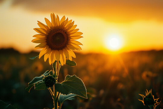 Single Sunflower Photo