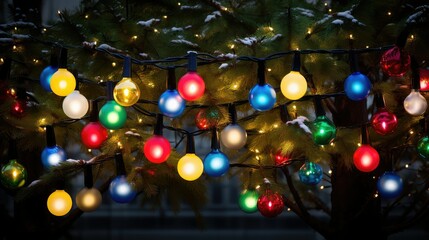 twinkling holiday lights string