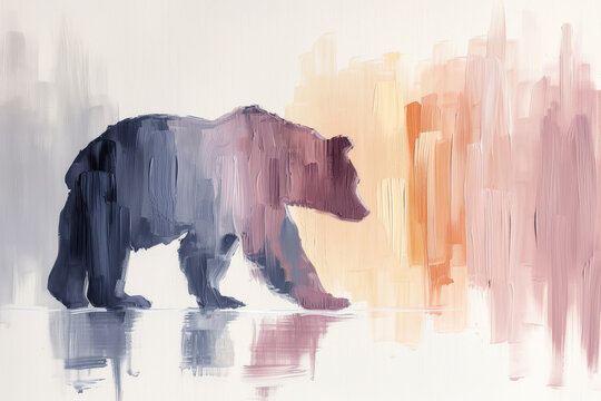 Abstract Bear Painting