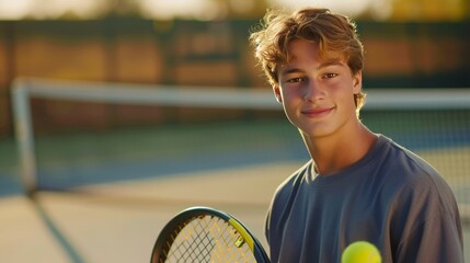 Hands of caucasian male tennis player holding racket and ball playing ...