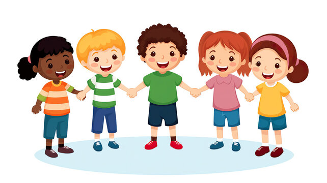 Kids Holding Hands Cartoon Images – Browse 88,276 Stock Photos, Vectors ...
