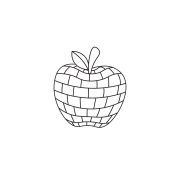 School Apple Clip Art Black And White