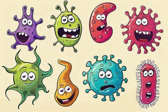 Bacteria Cartoon Images
