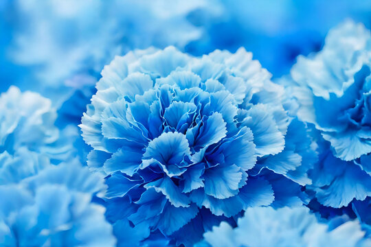 light blue carnations