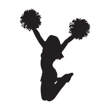 Cheerleading Needle Silhouette