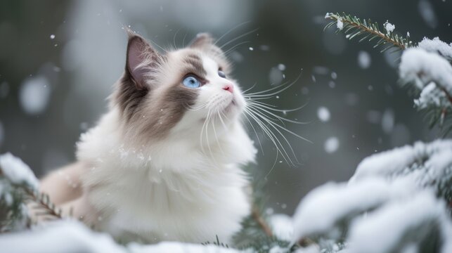 Snowy Cat"」の写真素材 | 303件の無料イラスト画像 | Adobe Stock