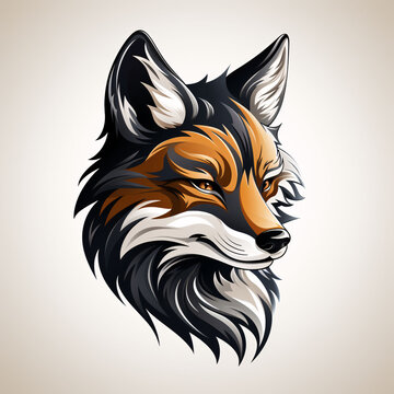 Black And White Fox Head Logo Images – Browse 8,602 Stock Photos ...