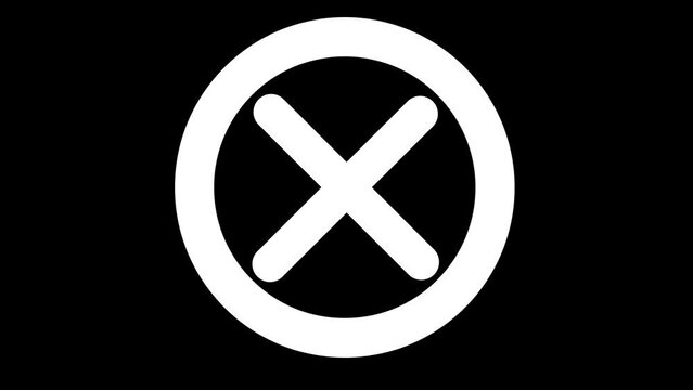 Black Cross Mark