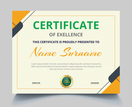 Certificate Design Template Sertifikat Images – Browse 519 Stock Photos ...