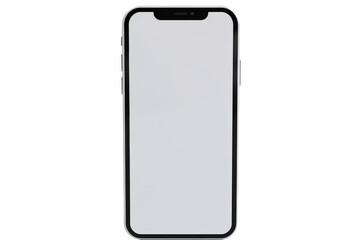 Black and White Iphone With Blank Screen. On a Transparent Background.