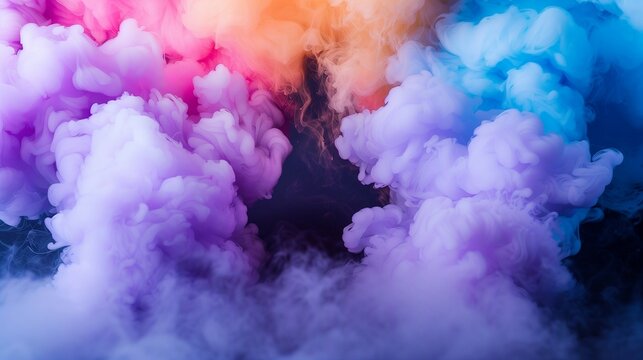 Colorful Smoke Clouds Background