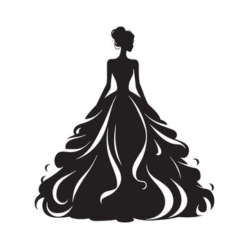 Ball Gown Silhouette Images – Browse 7,235 Stock Photos, Vectors, and ...
