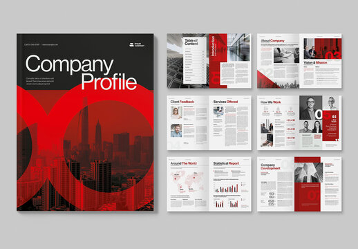 Company Profile Template Red Images – Browse 4,607 Stock Photos ...