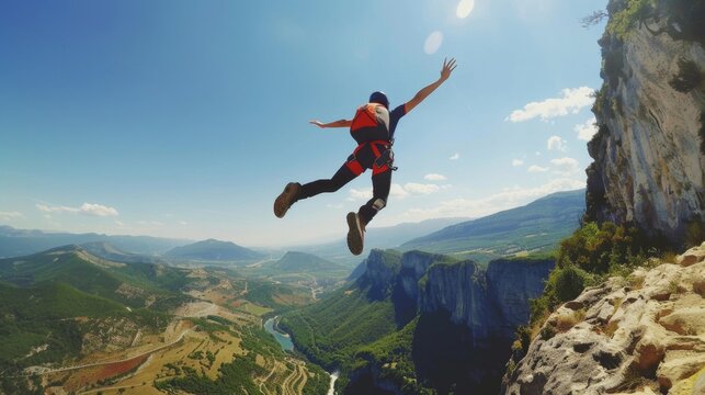 Jumping Off Cliff Images – Browse 2,434 Stock Photos, Vectors, and ...
