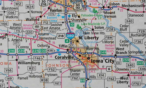 Large Detailed Roads And Highways Map Of Iowa State With Cities